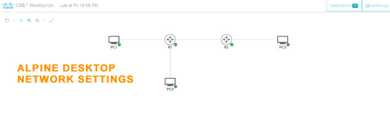 CML2-P Alpine desktop network settings - Networks Learning