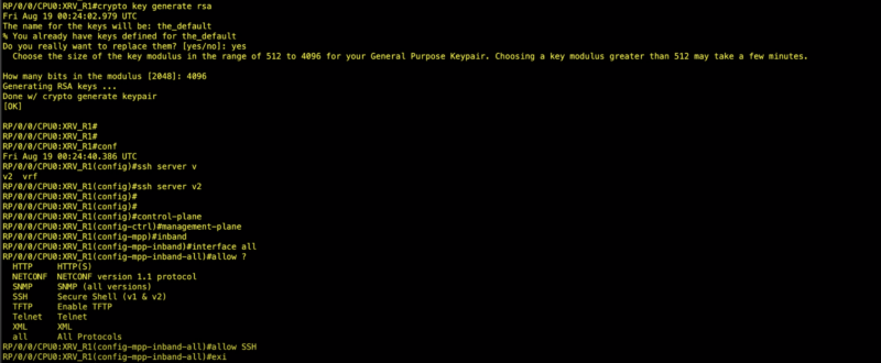 Cisco Ios Xr Telnet And Ssh Configuration Networks Learning